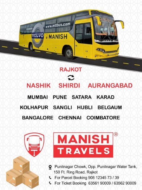 Online Bus Ticket Booking, Route, Time Schedule | Manish Travels
